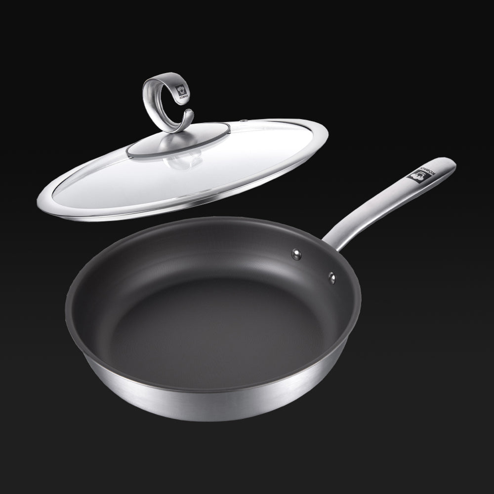 Kobachcookware Titanium coating-free frying pan 11inch with lid